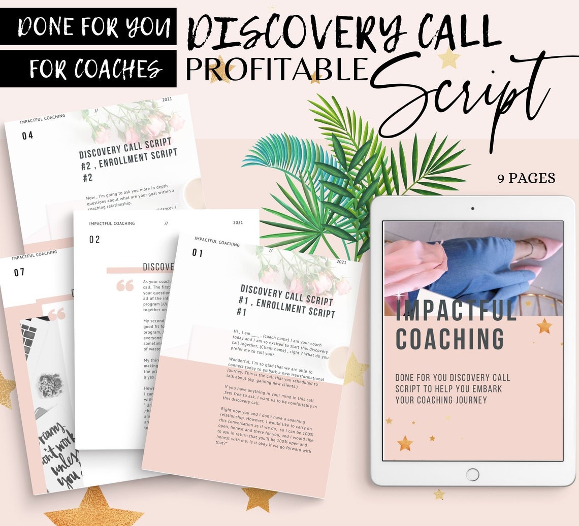 Coaching Call Sales Script Discovery Call Scripts for Coaches, Sales ...