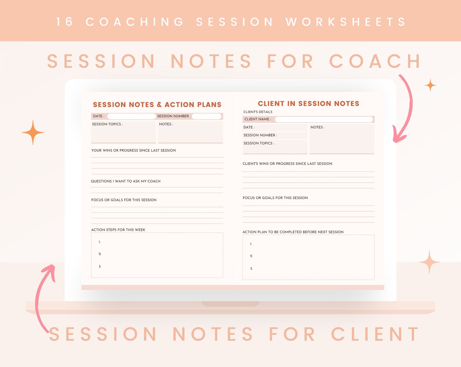 Coaching Session Worksheets |coaching Toolkit |coaching Worksheet ...