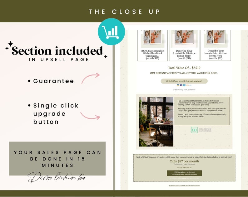 Complete Funnel Thrivecart Sales Page Template Upsell + Downsell ...