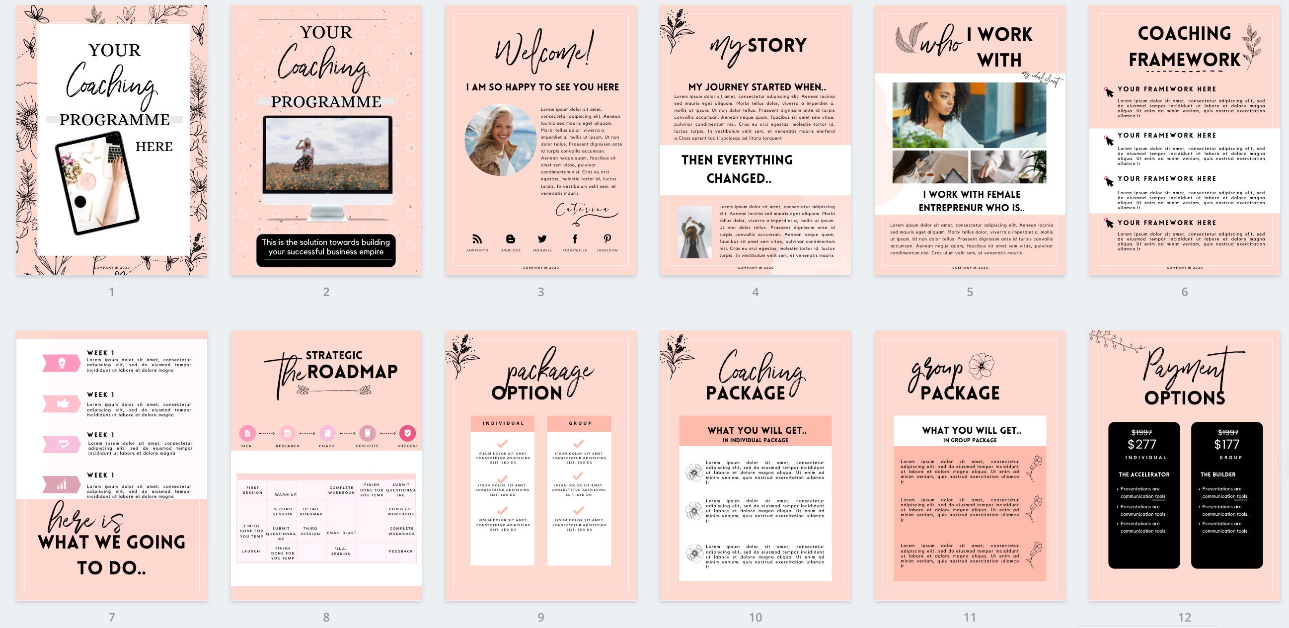 Coaching Welcome Packetcoaching Packages & Pricing Template for Coaches ...