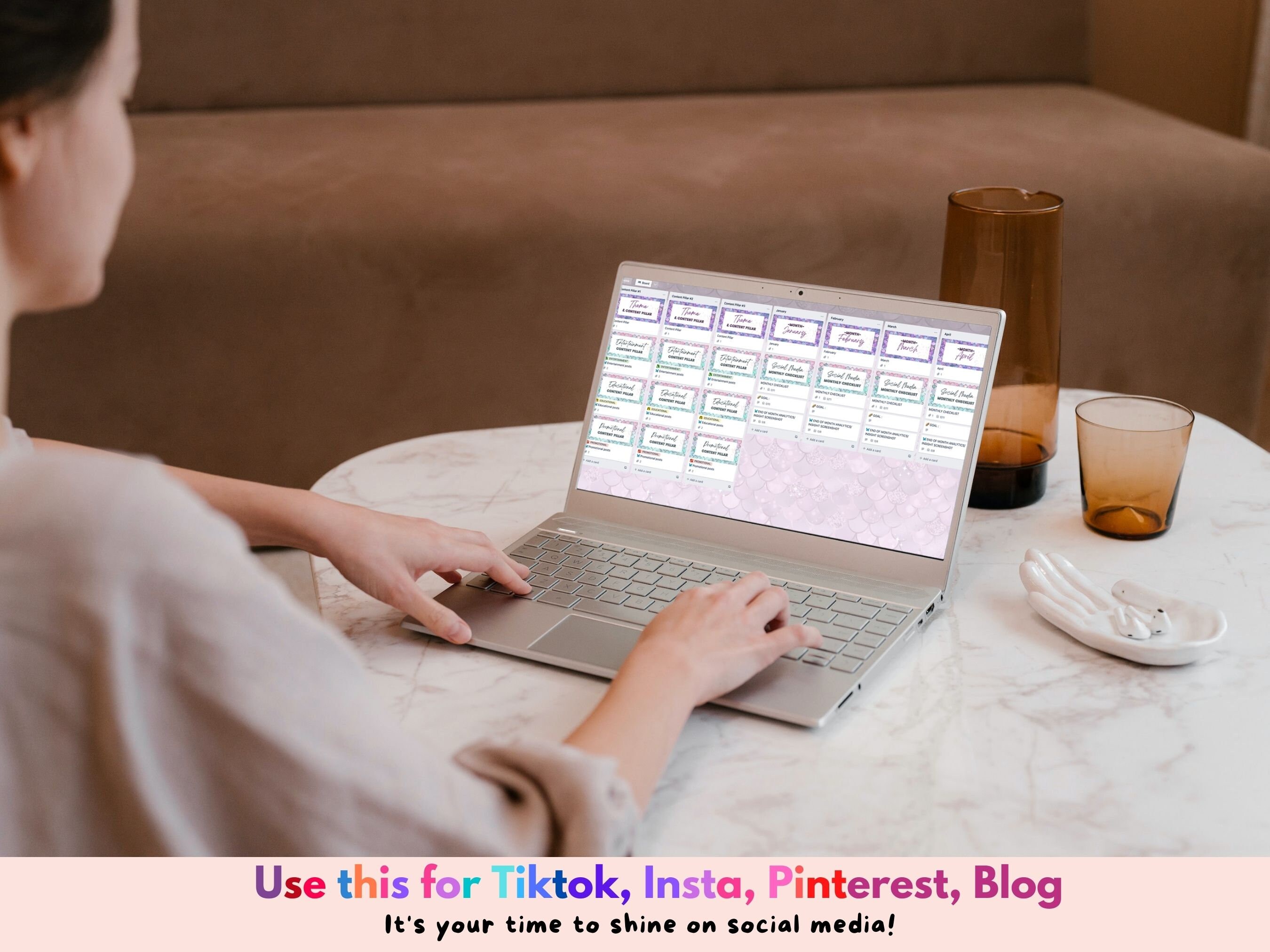 Social Media Content Planner Trello Template | Instagram Planner ...