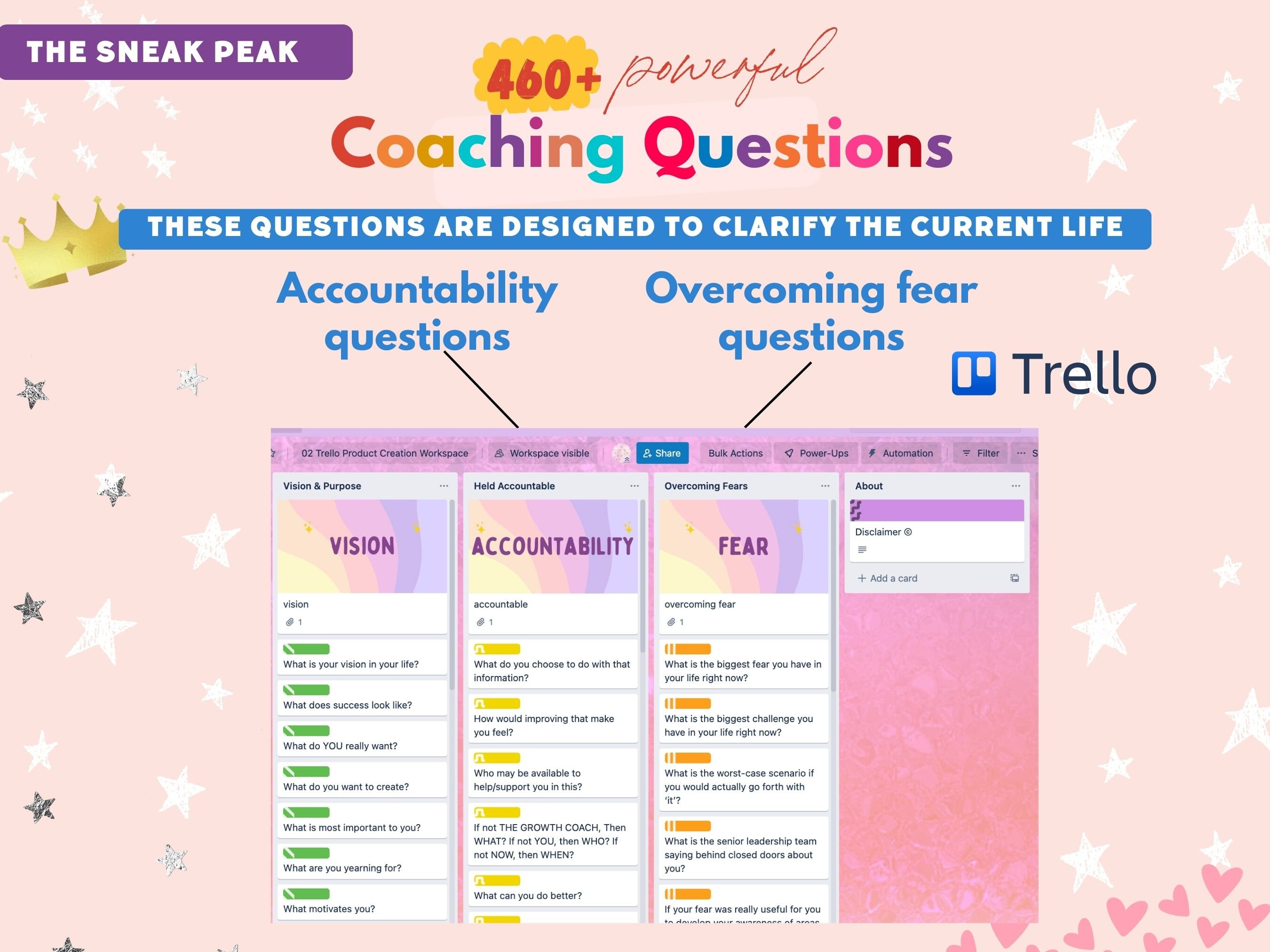460+ Coaching Questions Compilation for Coaches in Trello, Coaching ...