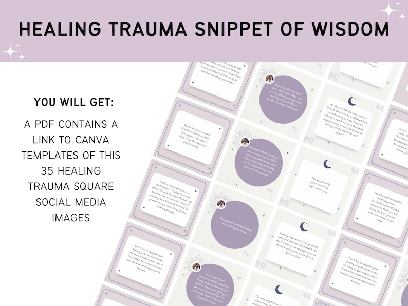 Healing Instagram Post Life Coach Healing Trauma CANVA Templates | Life ...