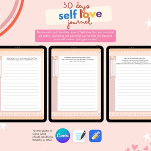 Self Love Journal Printable | 30 Day Self Love Journal Prompts| Self ...