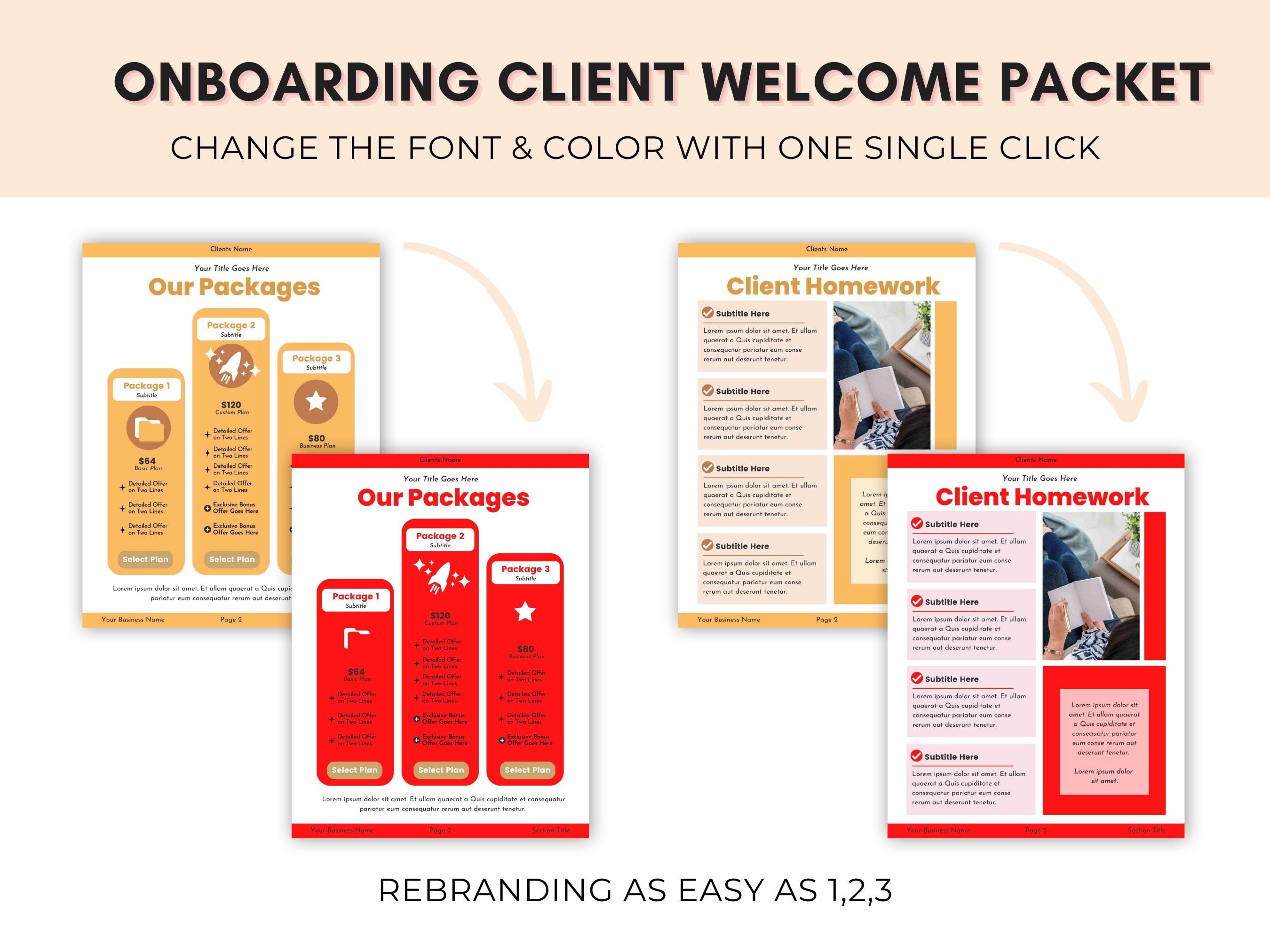 Client Welcome Packet Template client Onboarding Canva Template Welcome ...