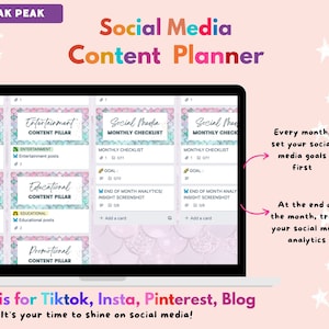 Social Media Content Planner Trello Template | Instagram Planner ...