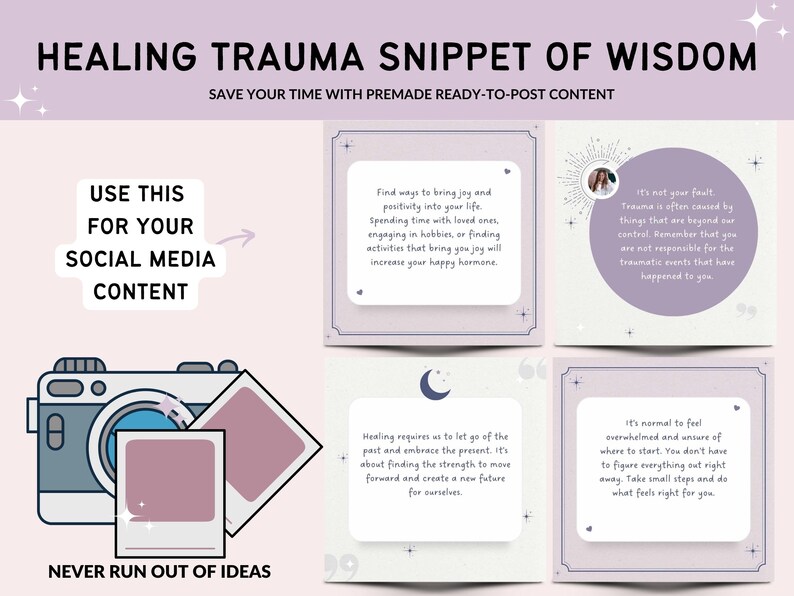 Healing Instagram Post Life Coach Healing Trauma CANVA Templates | Life ...