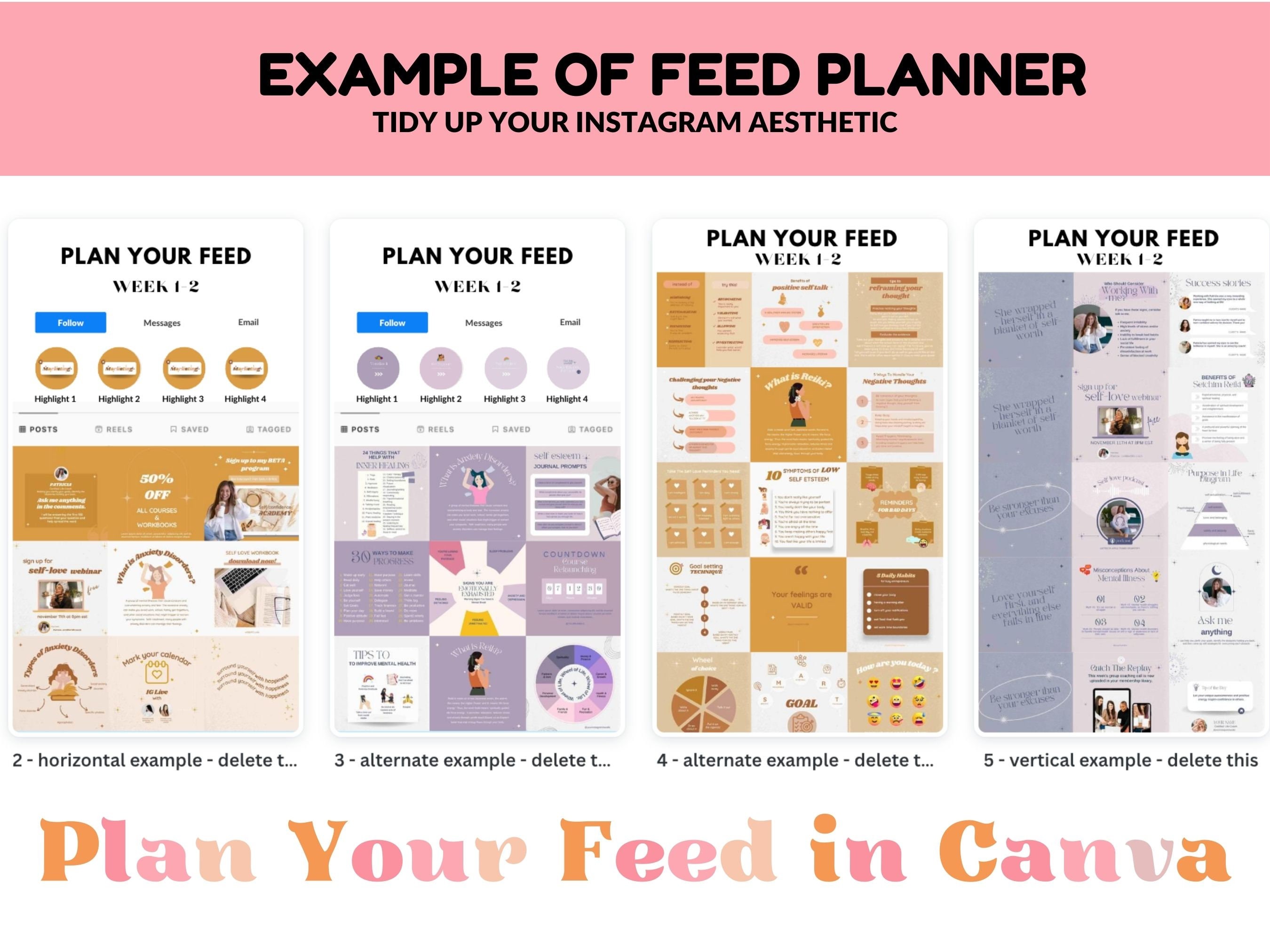 Instagram Feed Planner for Life Coach, Business Owner,service Provider, Influencer, Instagram ...