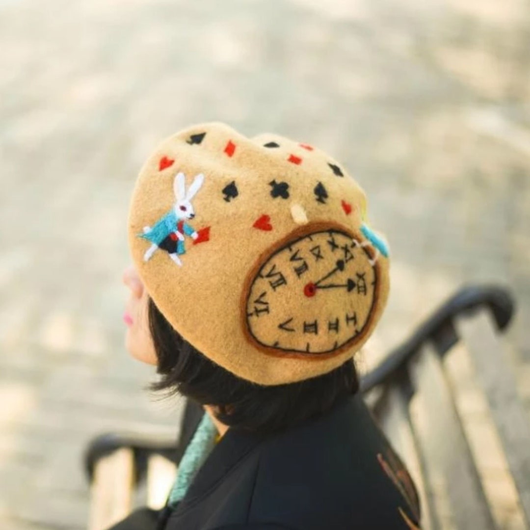 Handmade Beret Embroidered Beret Hat Wool Berets for Women - Etsy