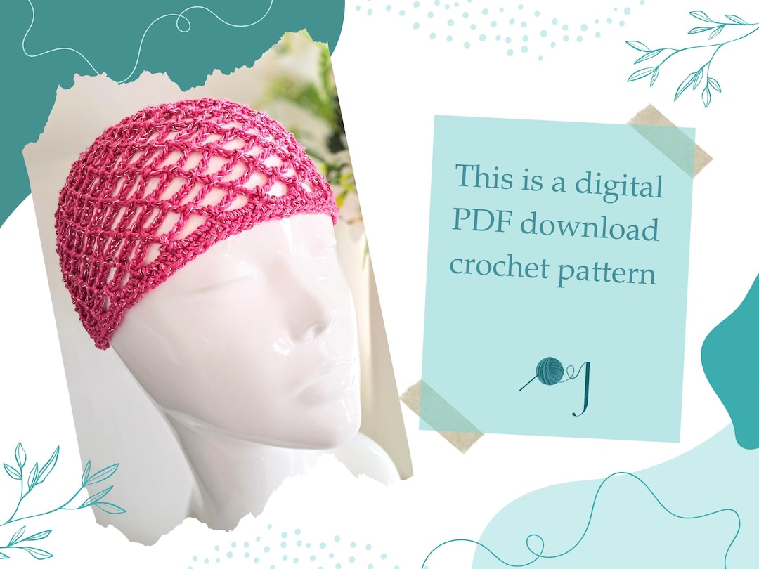 Crochet Skull Cap Pattern, Diamond Mesh Party Hat (PDF Download) - Etsy
