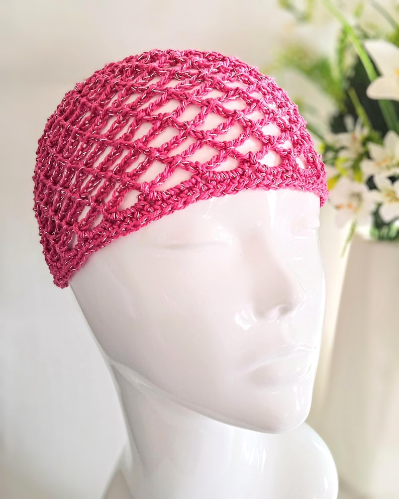 Crochet Skull Cap Pattern, Diamond Mesh Party Hat (PDF Download) - Etsy