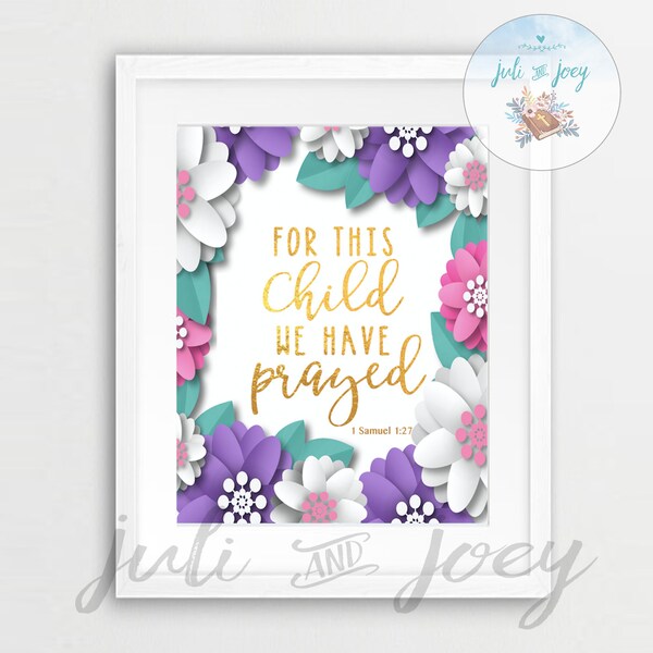 For This Child We Have Prayed - Etsy