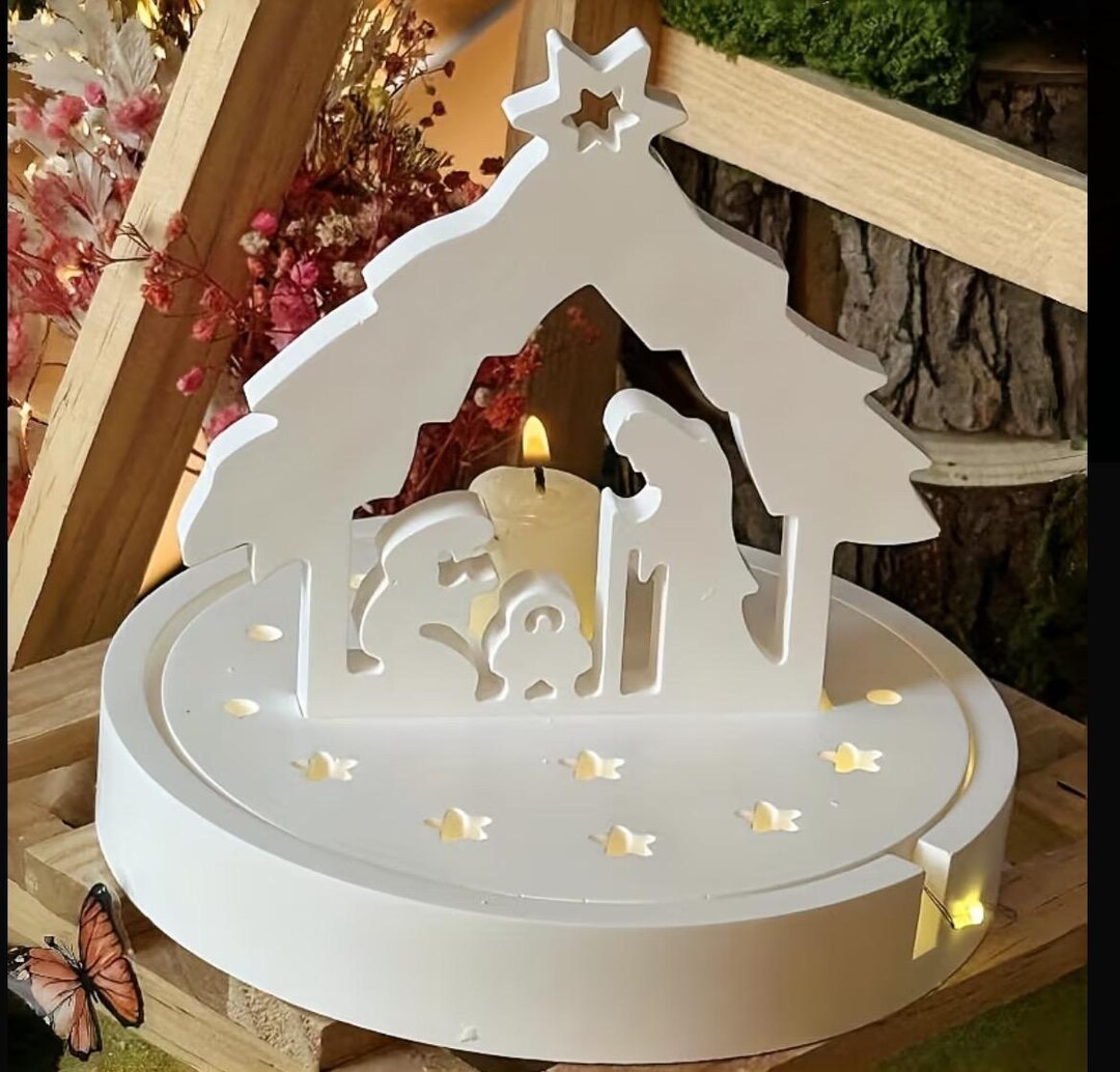 Handmade Resincrete Nativity Scene | Christian Christmas Home Decor ...