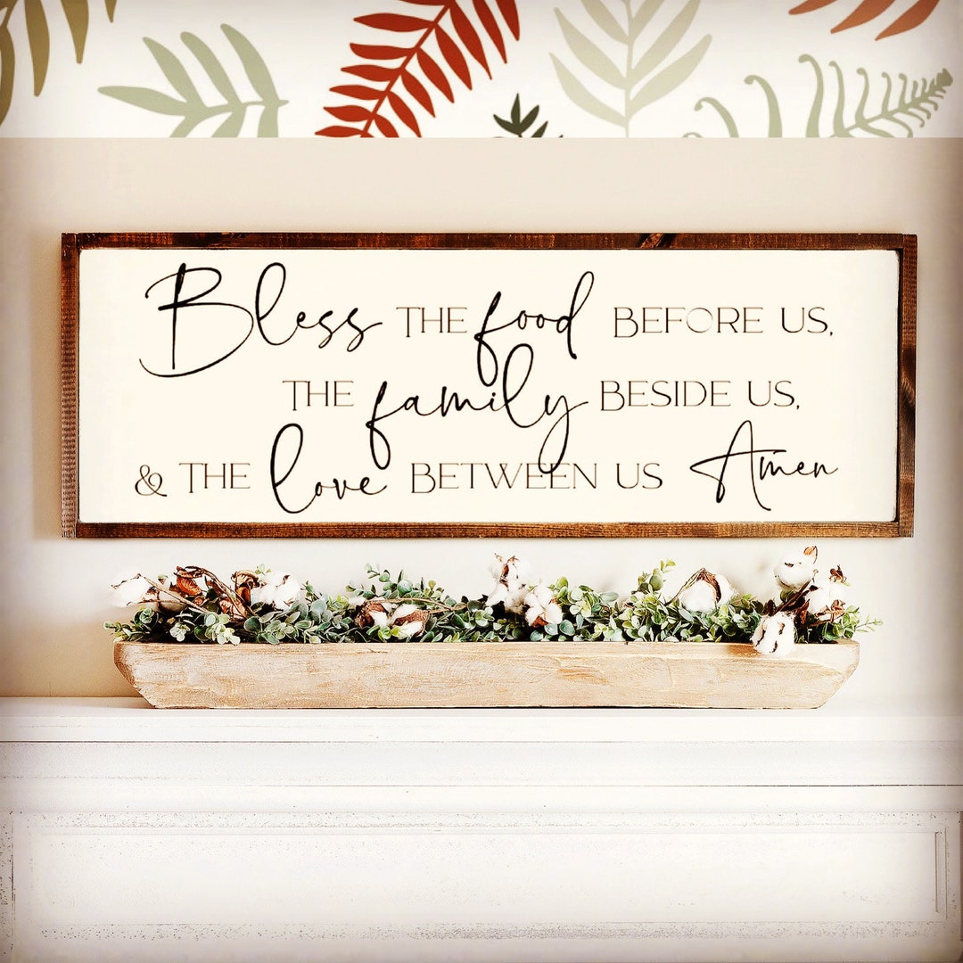 Farmhouse Kitchen Blessing Sign: Bless the Food Printable (JPG Files ...