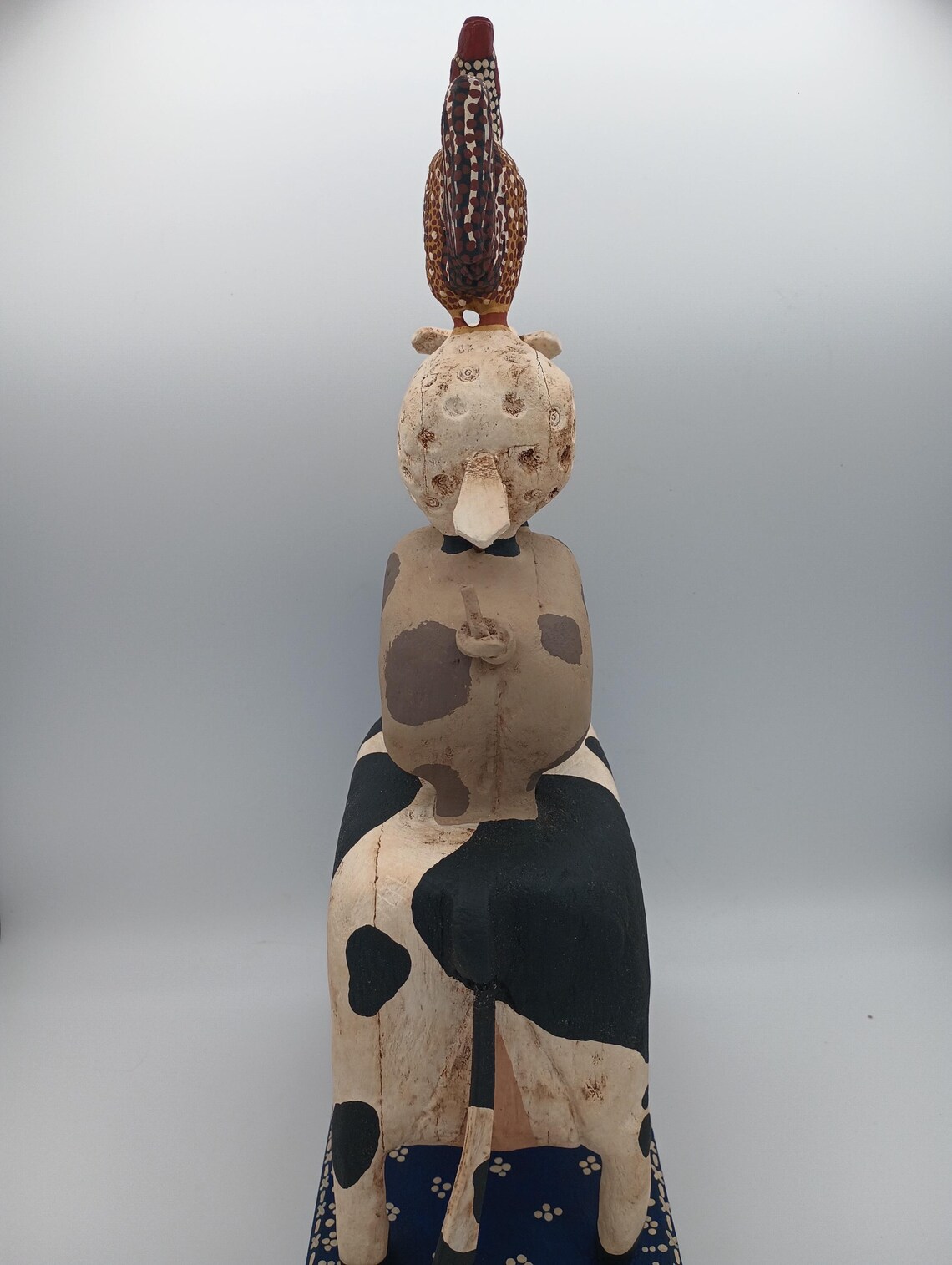 Farm Animal Stack Extra Large Cow, Pig, Sheep, & Rooster Folk Art Hand ...