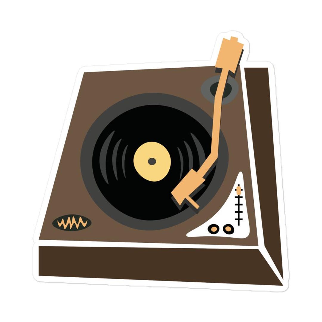 Record Player Sticker, Record Player Bumper Sticker, Record Player ...