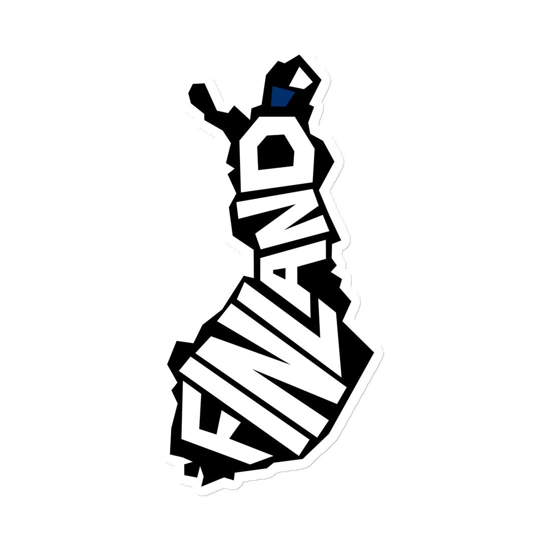 Finland Fridge Magnet, Retro Finland Map Magnet, Hard Edge Finland Map ...