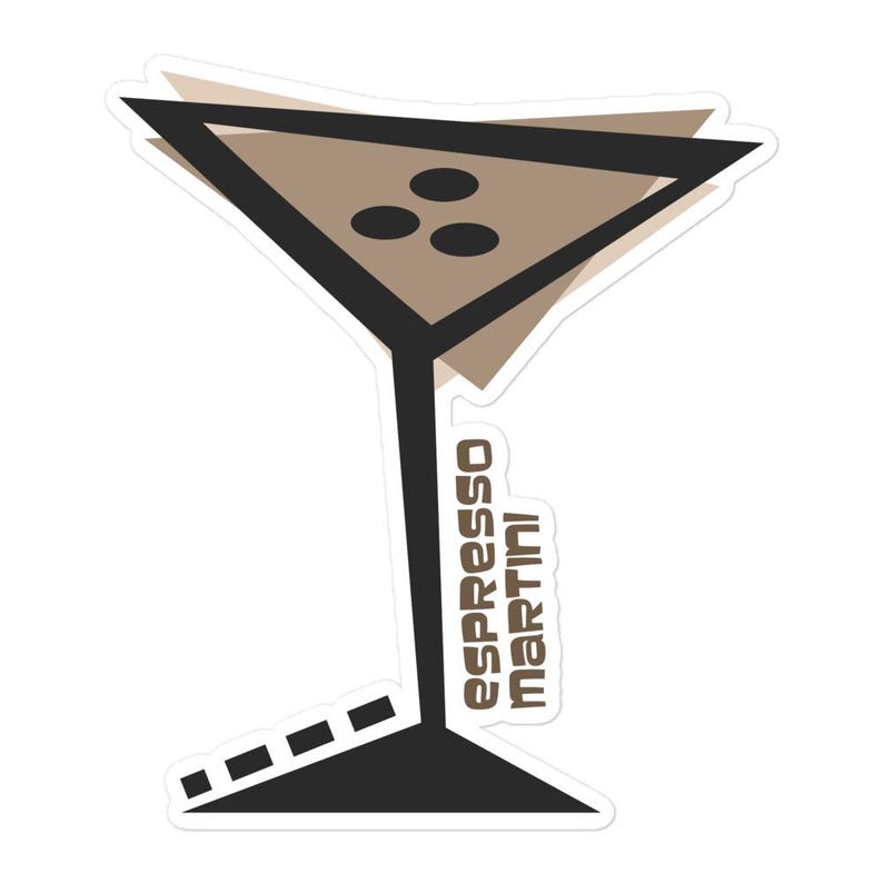 Espresso Martini Cocktail Sticker: Durable Vinyl Laptop Decal - Etsy
