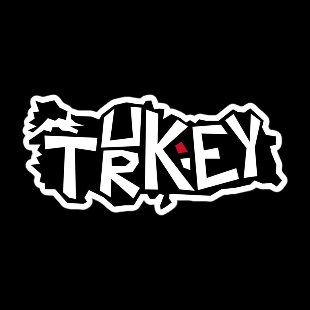 Turkey Sticker, Retro Turkey Map Sticker, Hard Edge Turkey Map Sticker ...