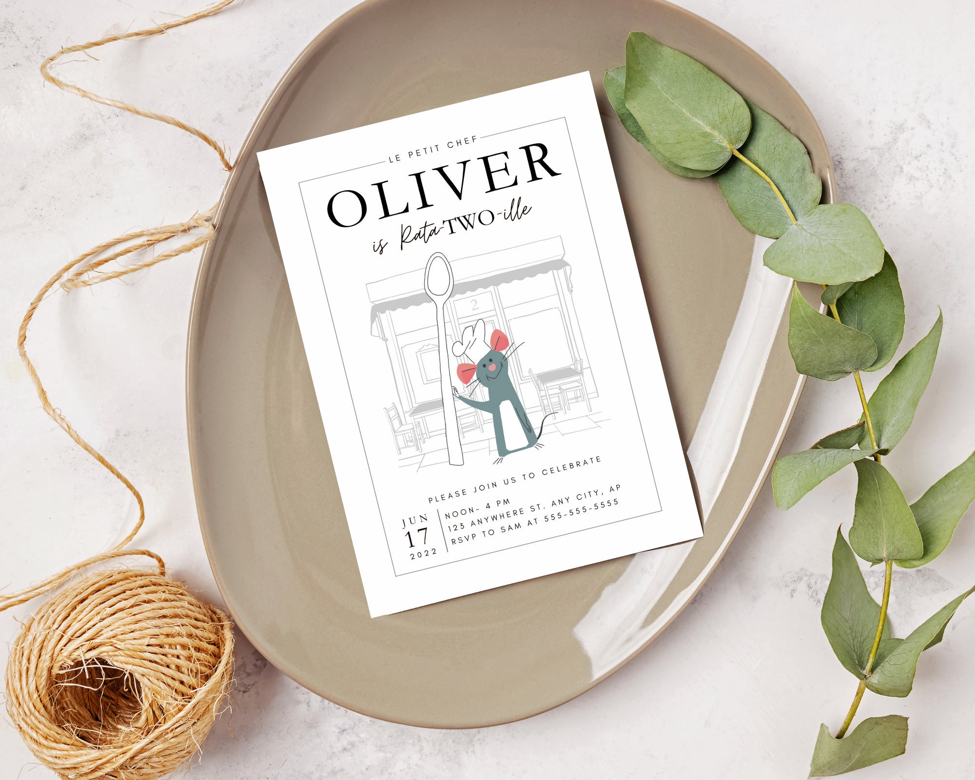 Ratatouille Invitation | Ratatouille Invite | Second Birthday ...