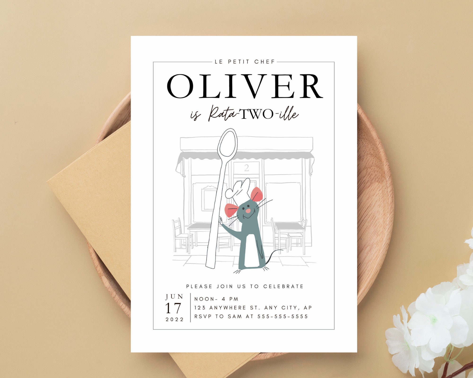 Ratatouille Invitation | Ratatouille Invite | Second Birthday ...