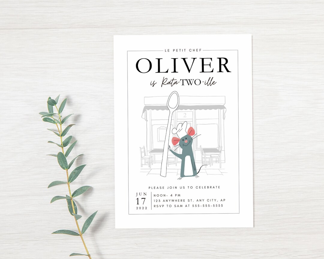 Ratatouille Invitation | Ratatouille Invite | Second Birthday ...