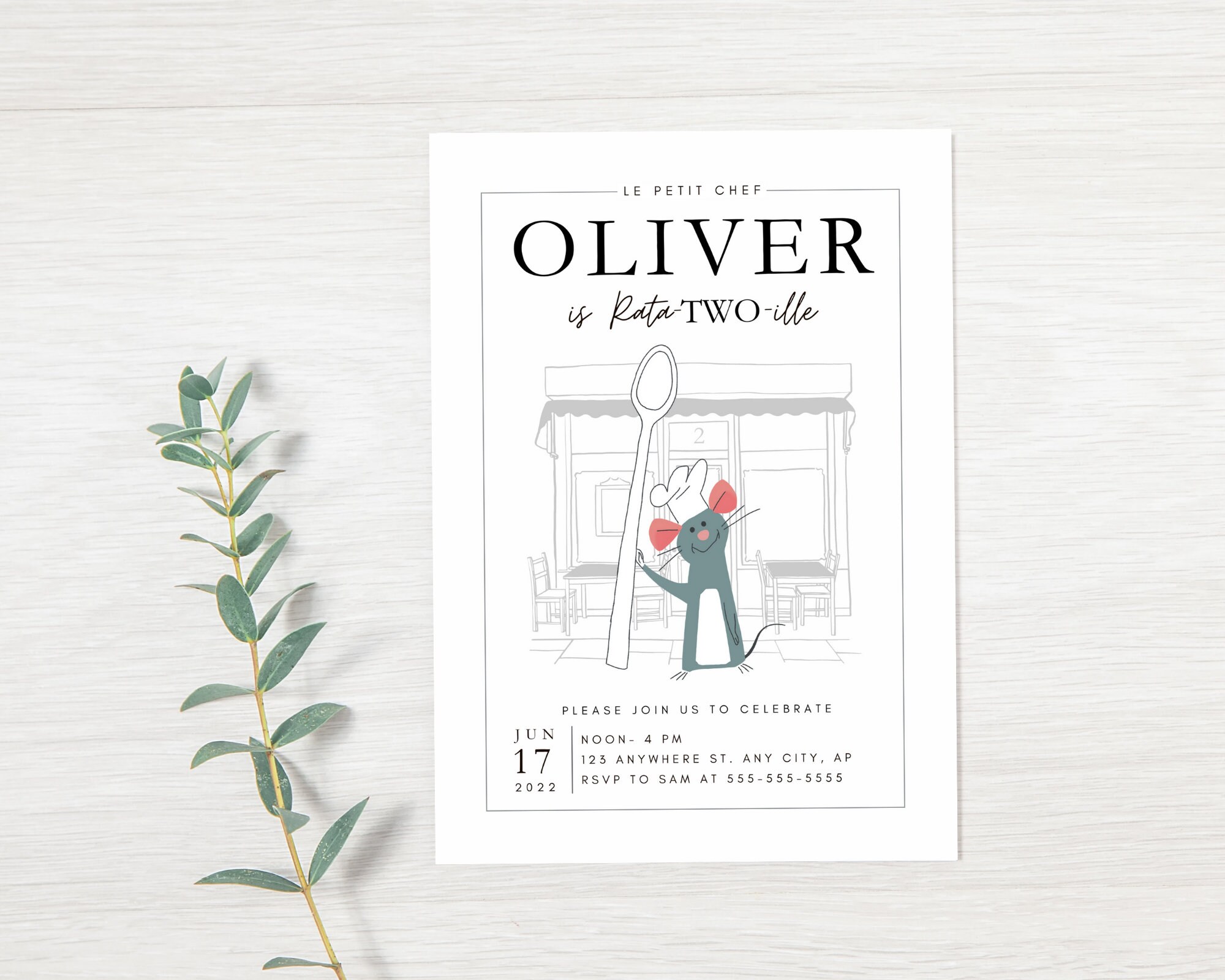 Ratatouille Invitation | Ratatouille Invite | Second Birthday ...