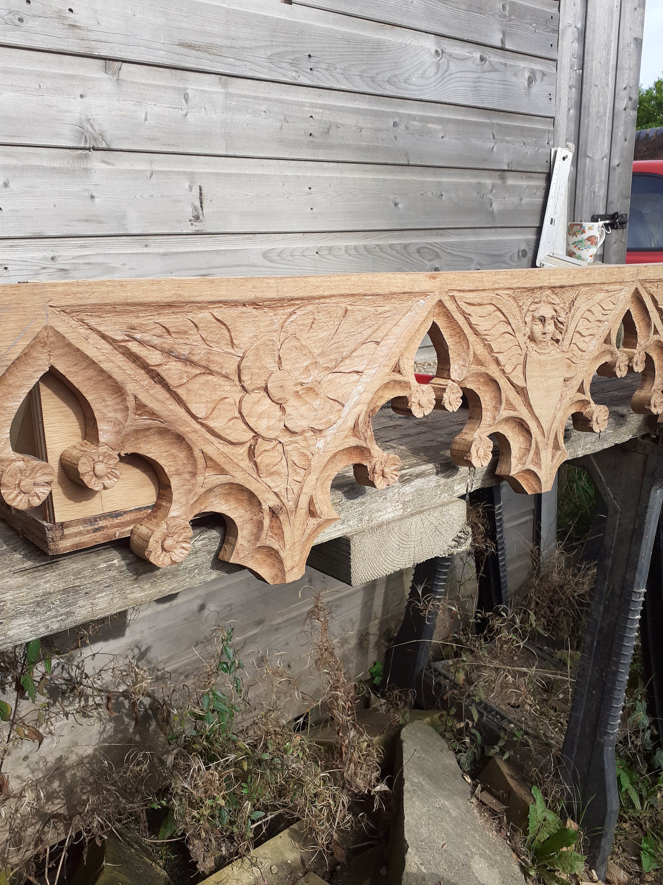Oak Gothic Tracery, Victorian Bargeboard Tracery,decorative Oak Tracery ...