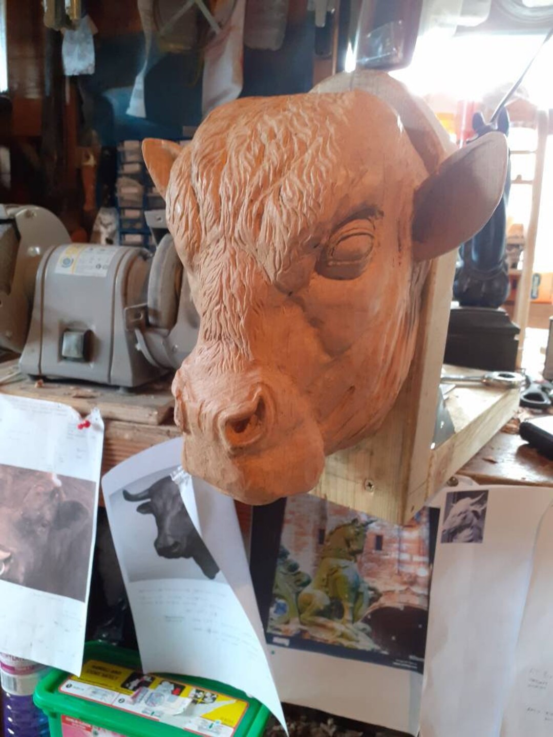 Oak Bull Corbel Oak Bull Bracket Oak Bracketoak Bull - Etsy