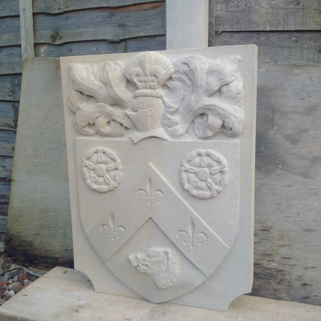 Coat of Arms Traditionally Hand Carved in Sandstone,heraldic Carving ...