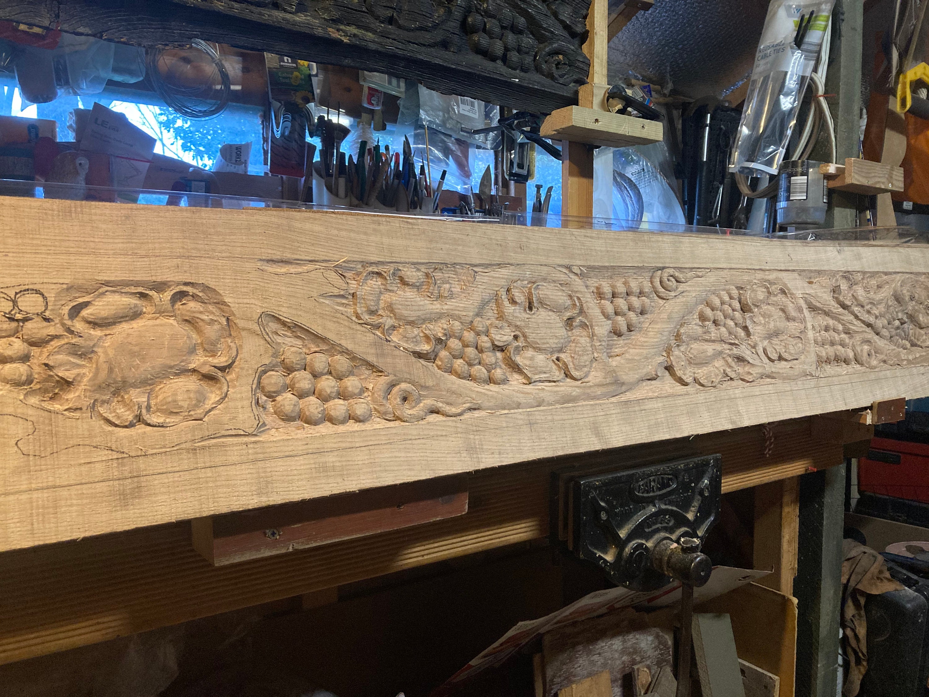 Traditionally Hand Carved Oak Bargeboard Carved Oak Beams, Oak Timber ...