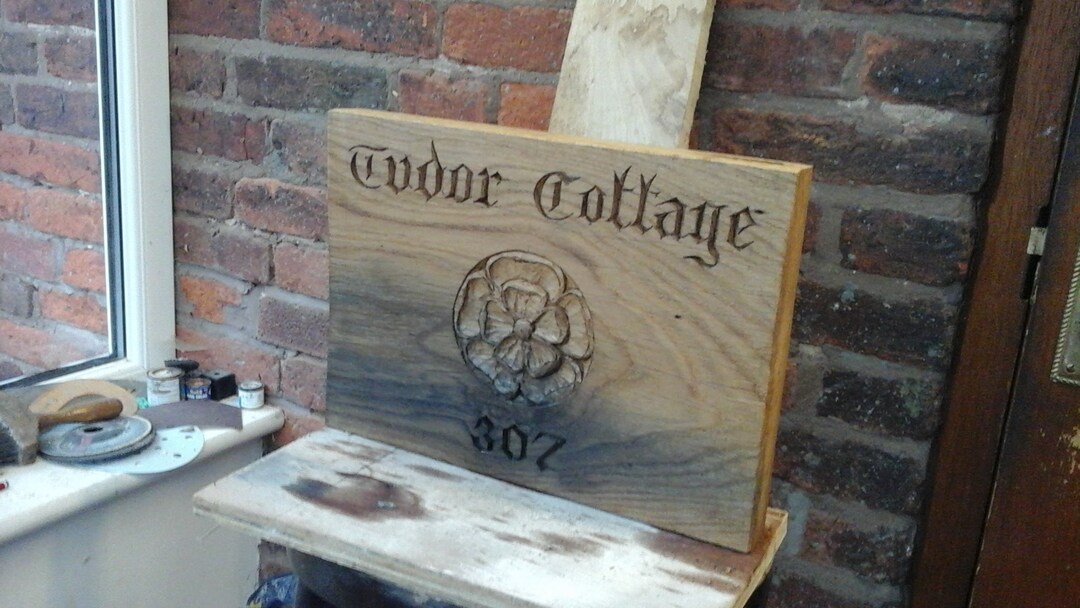Oak House Signs, Bespoke to Order With Decorative Carving. - Etsy