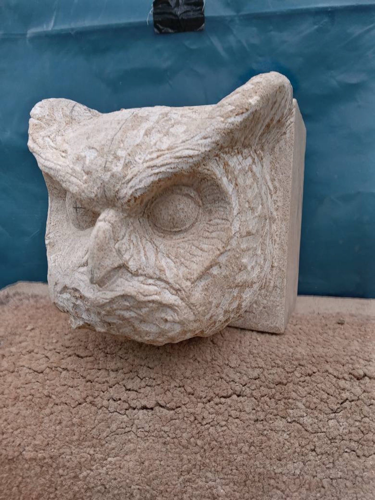 Gothic Stone Owl Carving,owl Stone Corbel,owl Carving,medieval Stone ...