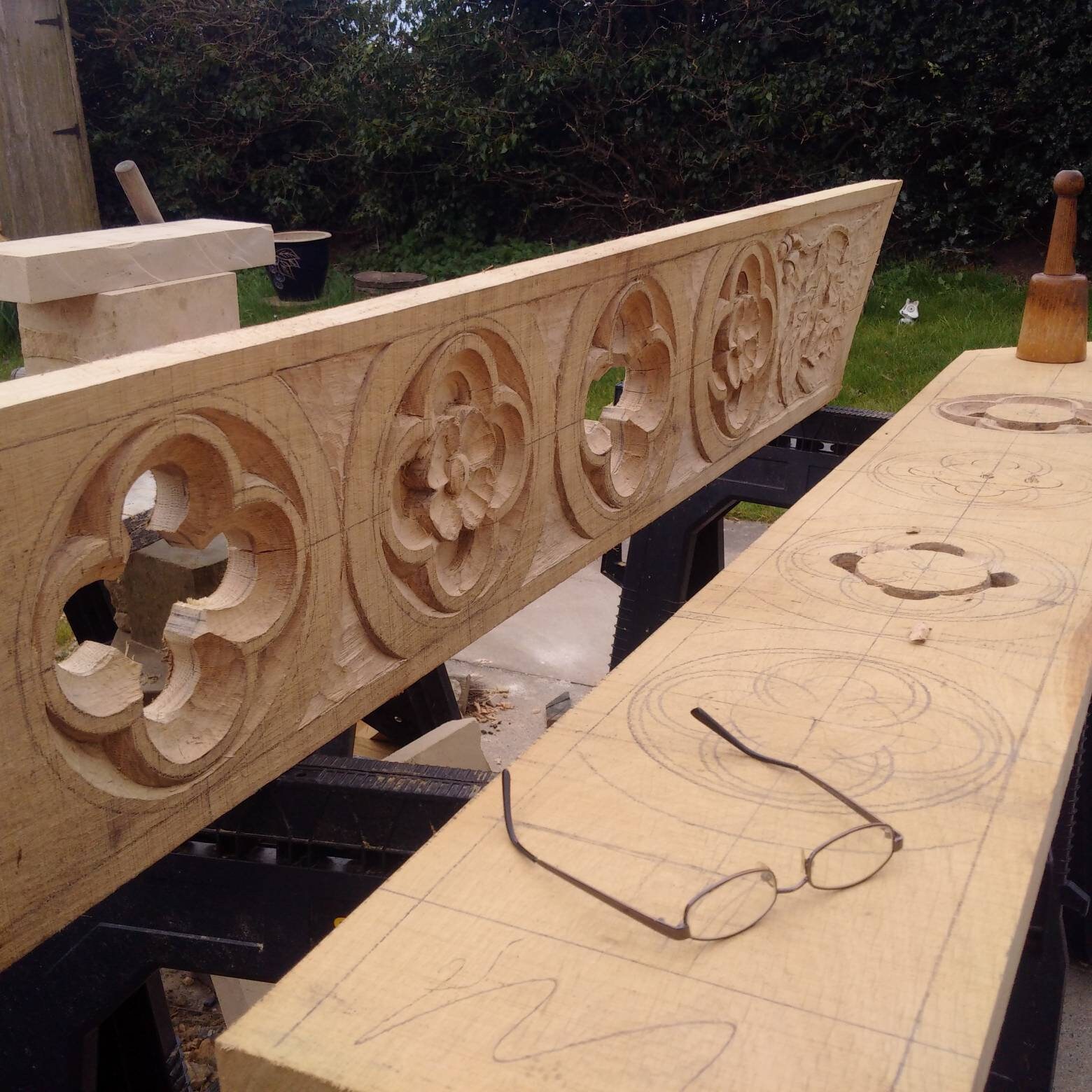 Gothic Oak Tracery Panels, Gothic Oak Tracery Bargeboard, Tracery ...