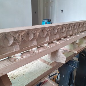Traditionally Hand Carved Gothic Oak Tracery Bargeboard and Mouldings ...