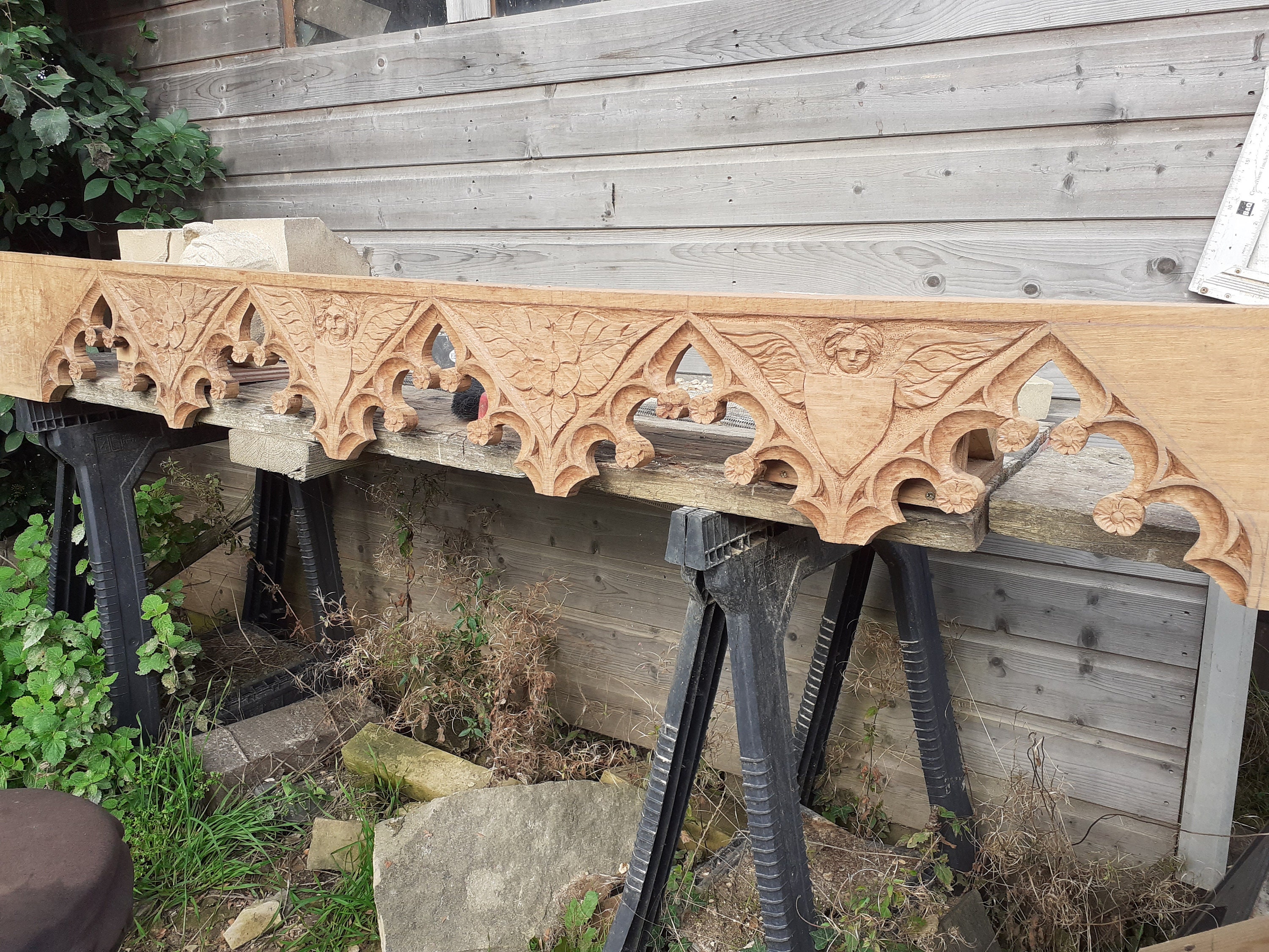 Oak Gothic Tracery, Victorian Bargeboard Tracery,decorative Oak Tracery ...