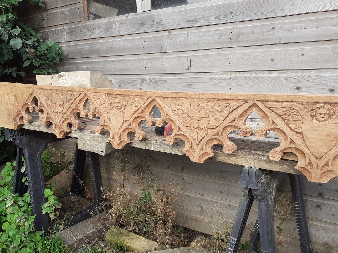 Gothic Oak Tracery Traditionally Hand Carved,gothic Tracery, Medieval ...