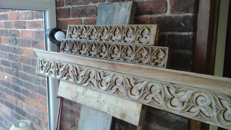 Oak Tracery Mouldings Hand Carved. - Etsy