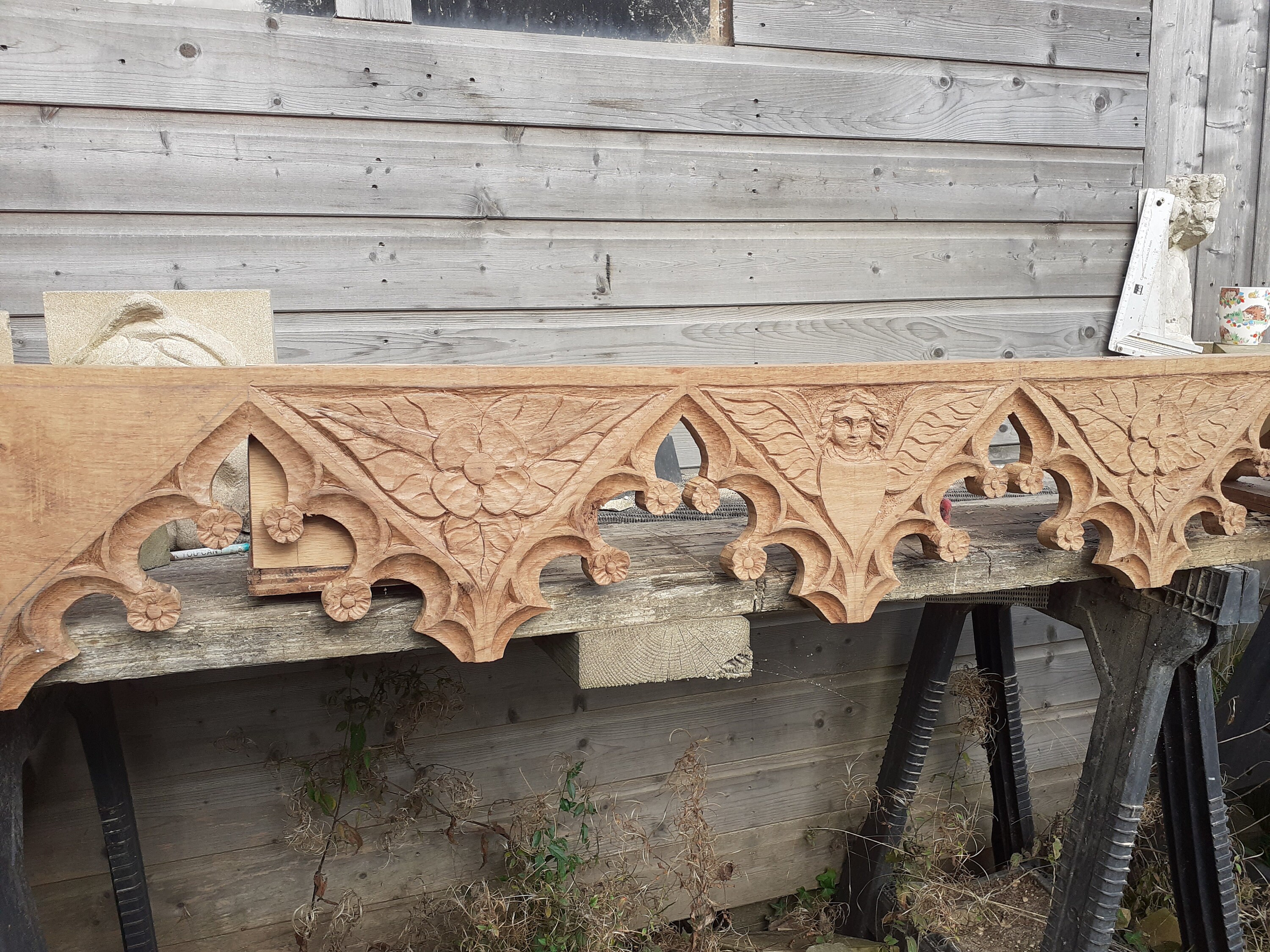 Oak Gothic Tracery, Victorian Bargeboard Tracery,decorative Oak Tracery ...