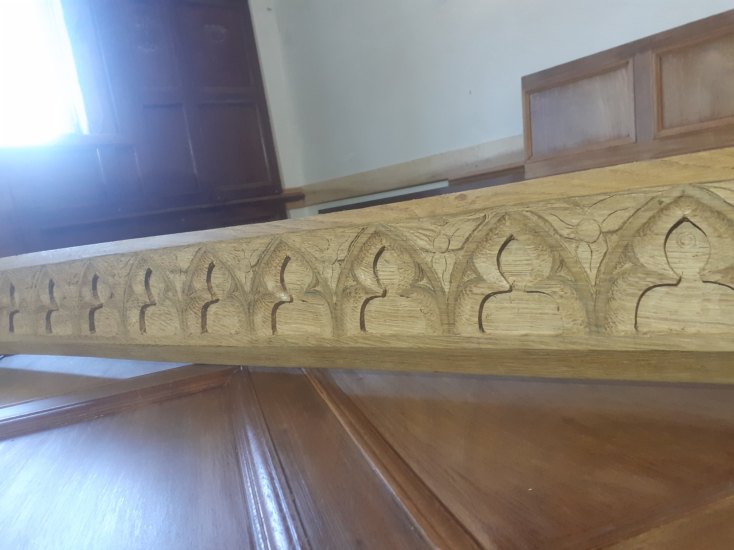 Gothic Oak Tracery Bargeboard Moulding,oak Tracery Carving ...