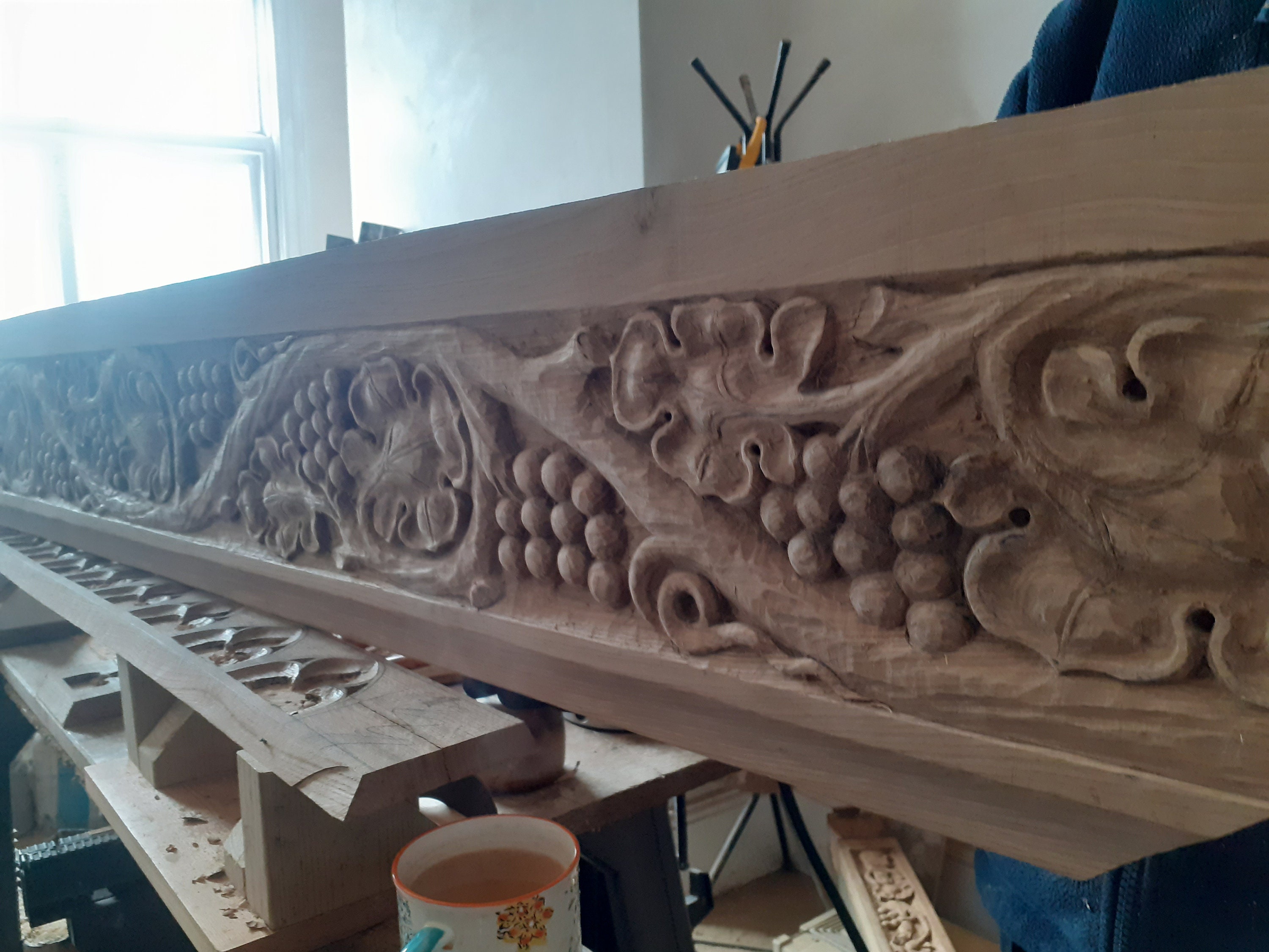 Hand Carved Victorian Gothic Oak Bargeboard,carved Arts and Crafts Oak ...