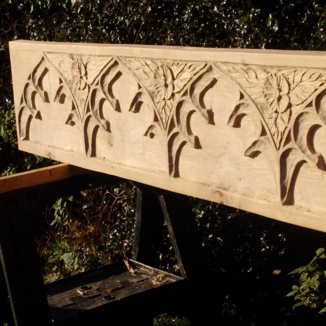 Oak Tracery Panels, Oak Tracery Bargeboard, Oak Carving - Etsy