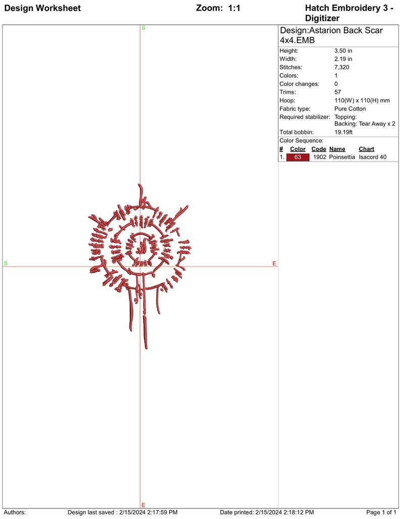 Astarion Back Scars | Baldur's Gate | BG3 | Machine Embroidery Design ...