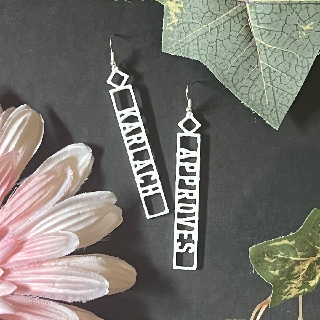 3D Printed Karlach Approves Earrings - Etsy