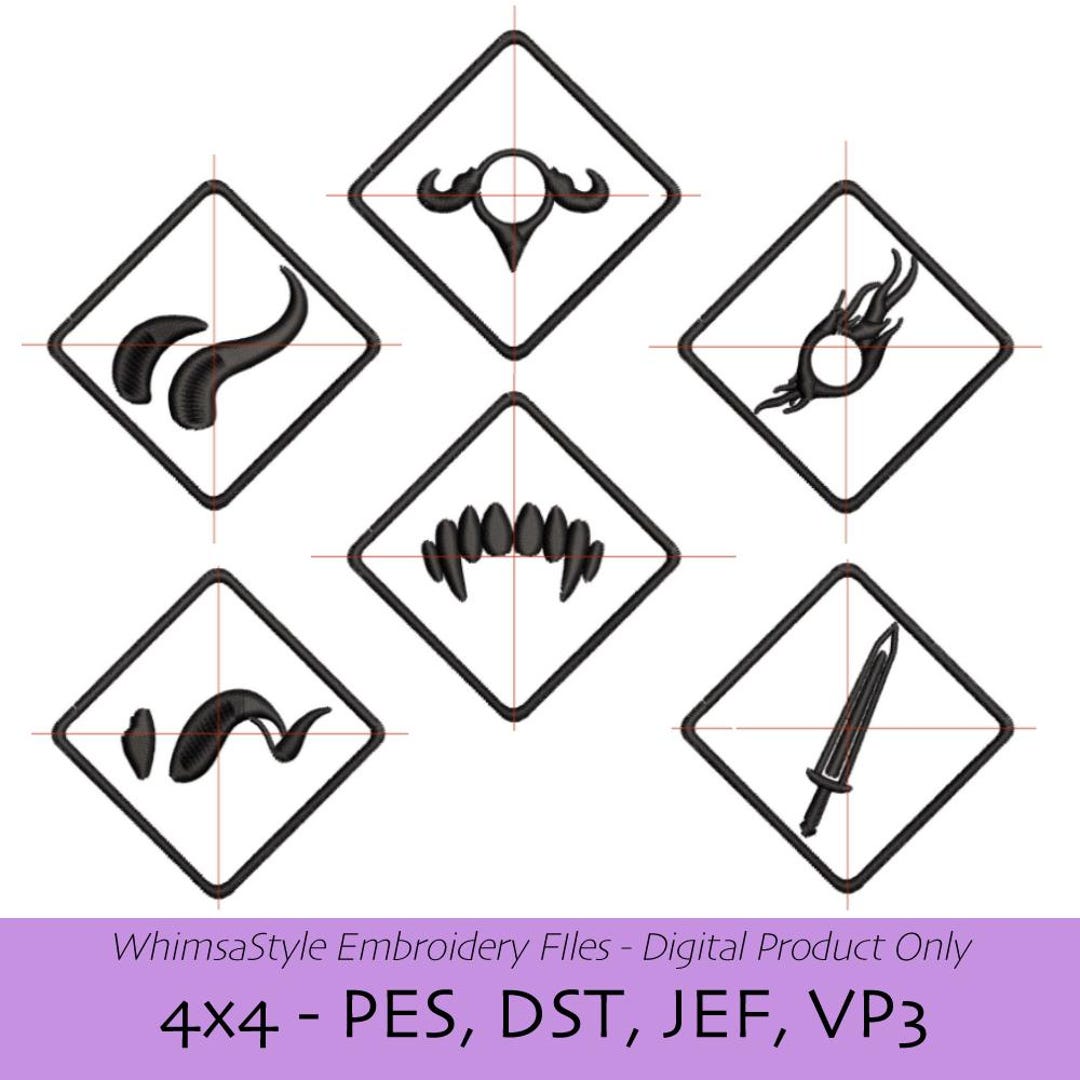 Companion Symbols Bundle | Baldur's Gate | BG3 | Machine Embroidery ...