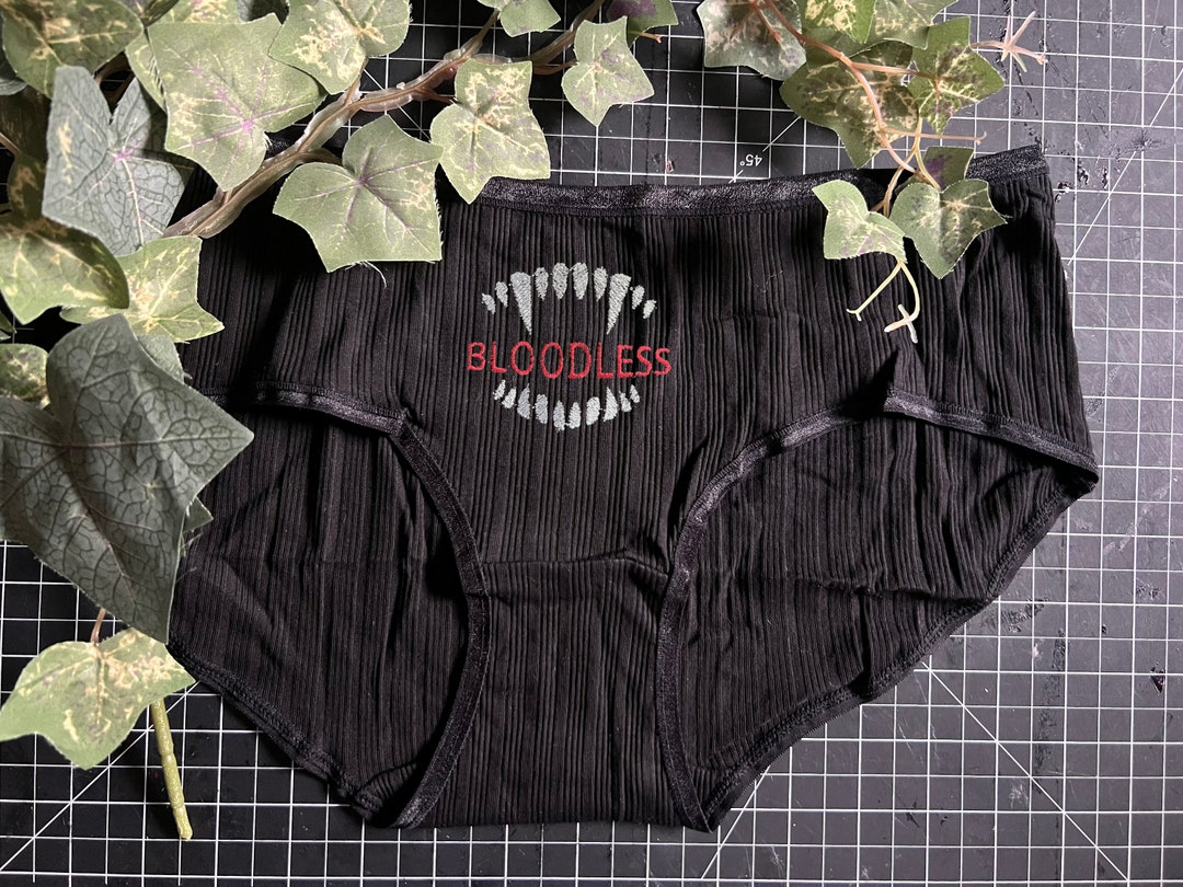 Vampire Bite Bloodless Embroidered Bikini Underwear Panty - Etsy