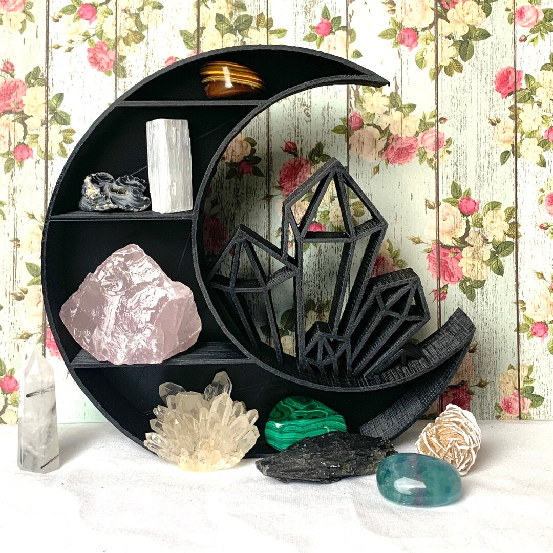 3D Printed Gemstone Moon Shelf - Etsy