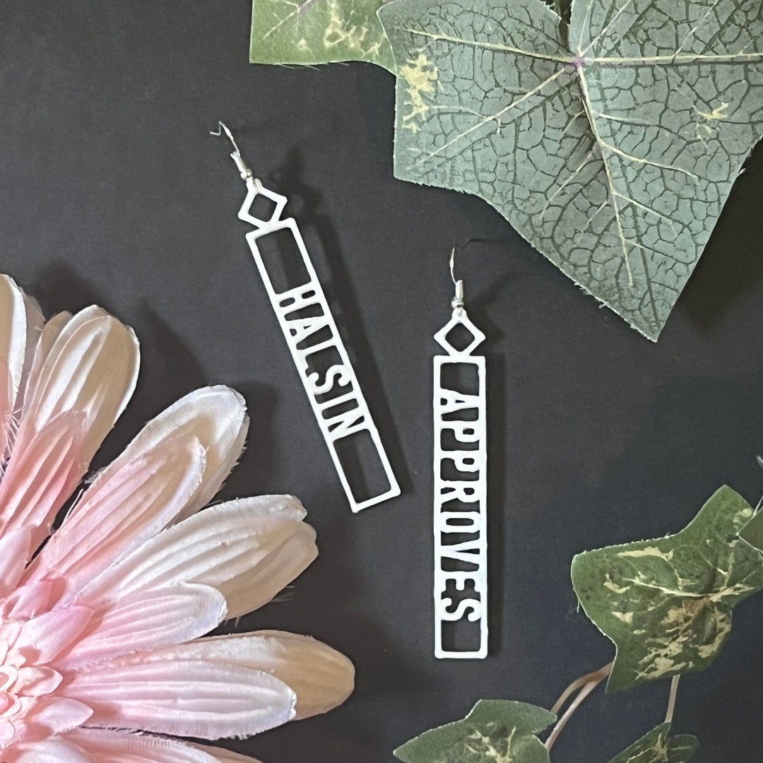 3D Printed Halsin Approves Earrings - Etsy