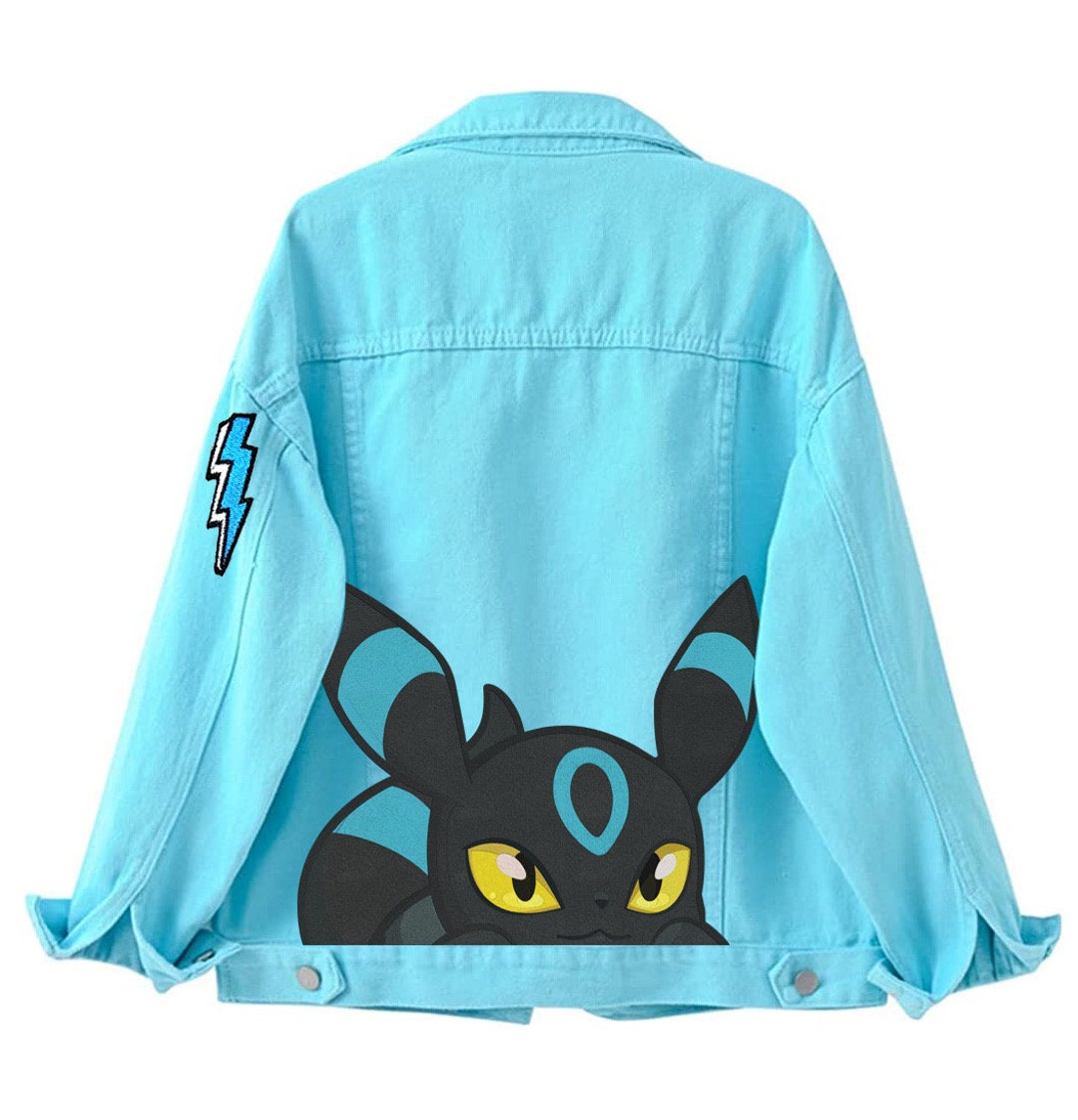 Umbreon Shiny Pokemon /denim Jackets Craftsmanship, Personalized With ...