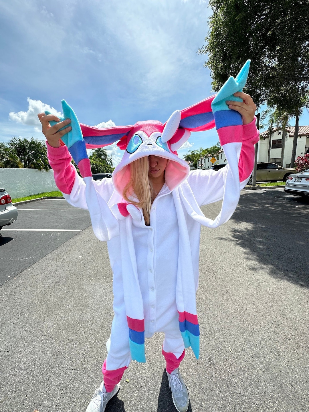 Halloween Sylveon Pokémon Kigurumi Pajama Cosplay Pajama, Eevee Pokemon ...